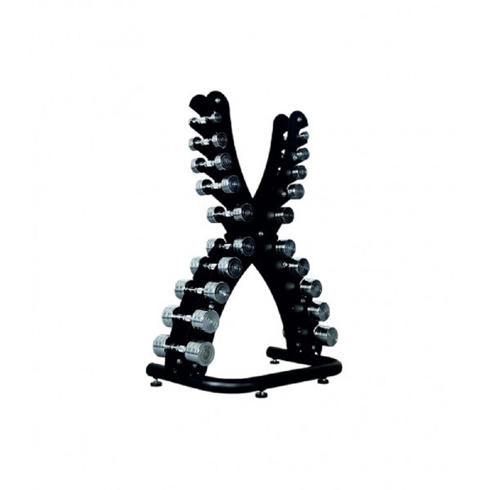 Стойка для гантелей UltraGym UG001, для хромированных гантелей, черная, 37 кг