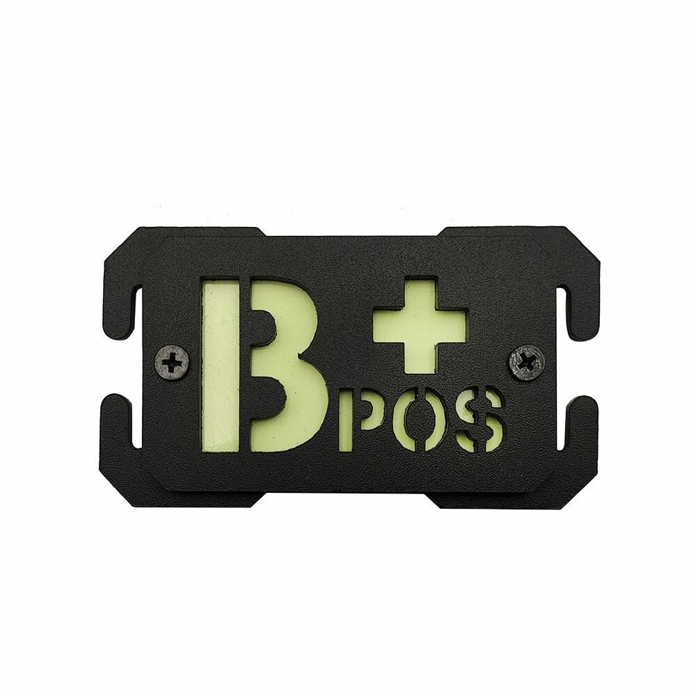 Нашивка на липучке Группа крови B 4.5х8, Отражающая маркировка