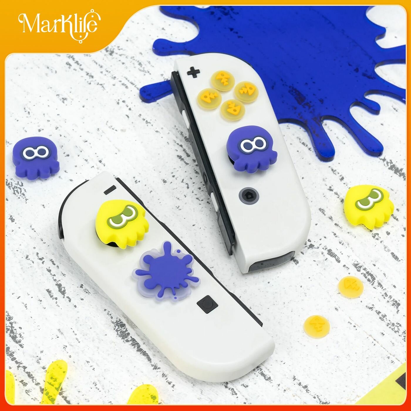 Силиконовые накладки на аналоговые стики для джойстика Nintendo Switch, Oled 7 шт(Антискользящие насадки / Thumb Grips / на геймпад контроллер Нинтендо Свитч)