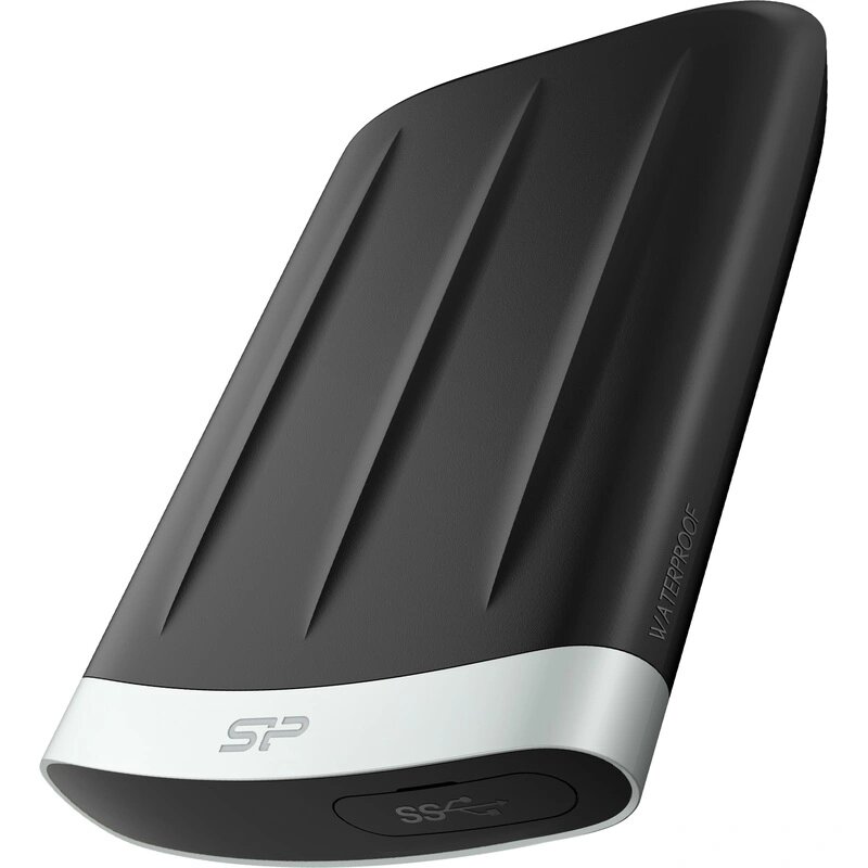 Портативный HDD Silicon Power ArmorA65B 1Tb/2.5/Черн/Сер(SP010TbPHD65BS3G)