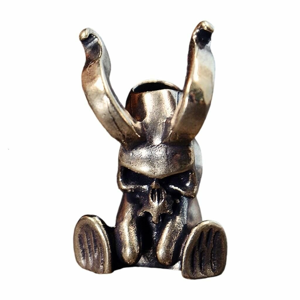 Кулон для паракорда с изображением дьявола, медный/латунный компонент для рукоделия, - Белая медь