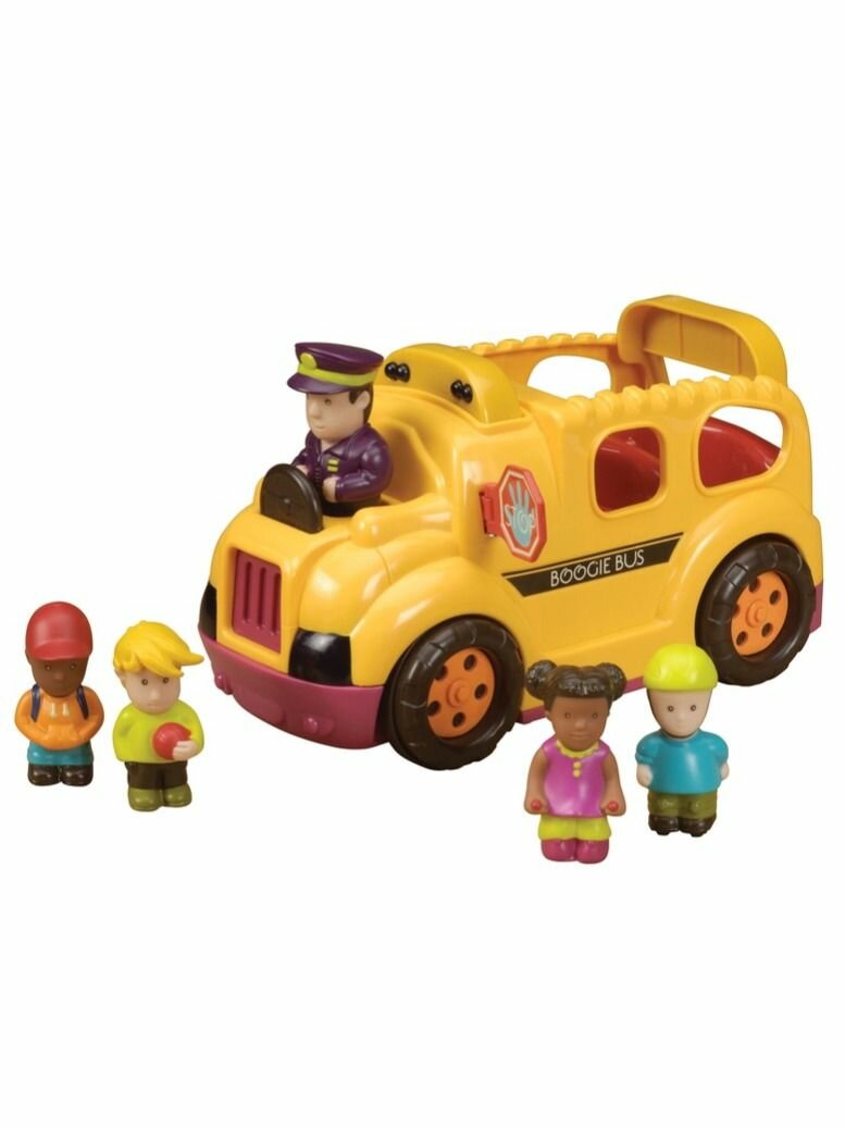 BATTAT Автобус школьный с пассажирами Boogie Bus со светом и звуком для детей от 1,5 лет