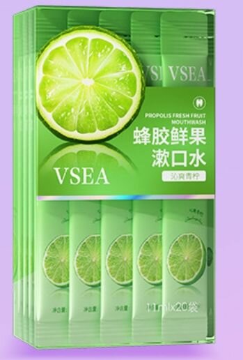 Полоскание для полости рта VSEA, пробиотическое, мятный вкус, 11мл, 20 шт