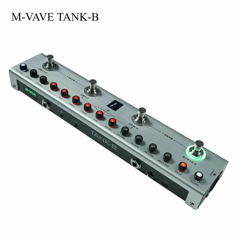 M-Vave Tank-G/B/Mini Annblackbox Mk-300 Перезаряжаемая Мультиэффект-Педаль С Дилеем И Ревербом Для Гитары И Бас-Гитары