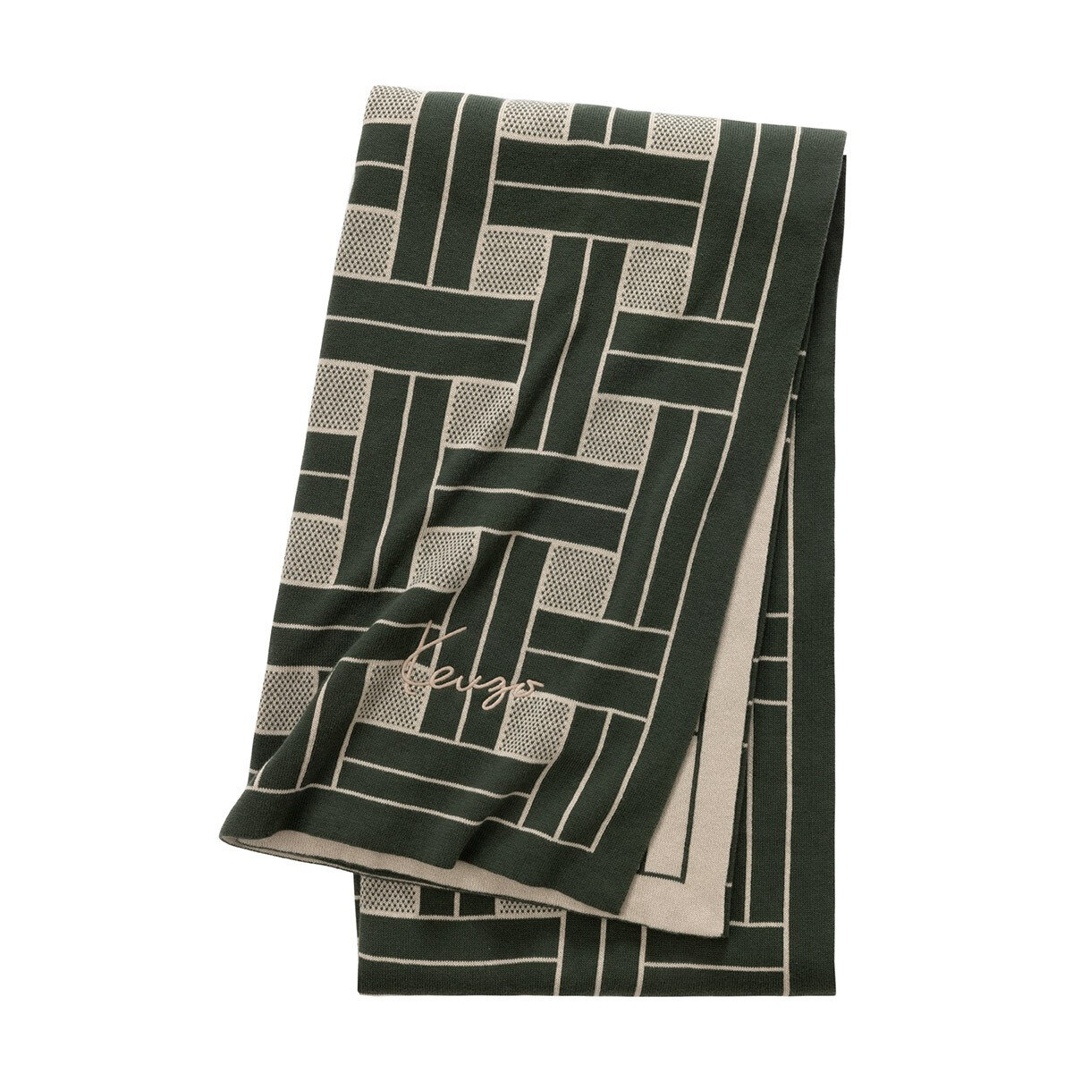 Плед Kenzo Плетение (Weave) Хаки (Kaki) 130x170 см