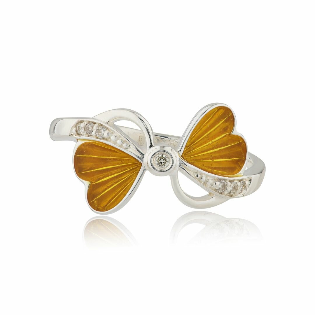 Кольцо, серебро, 925 проба, бриллианит