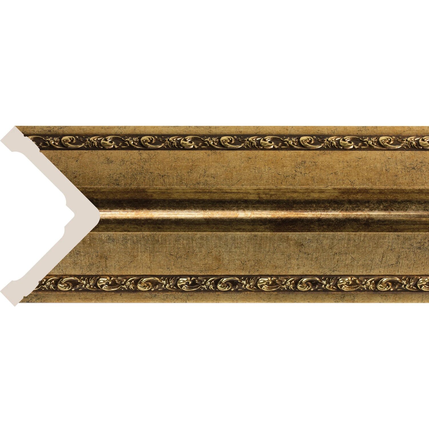 Угол Cosca декоративный, интерьерный багет 80х80мм, цвет золото. Набор 6шт.