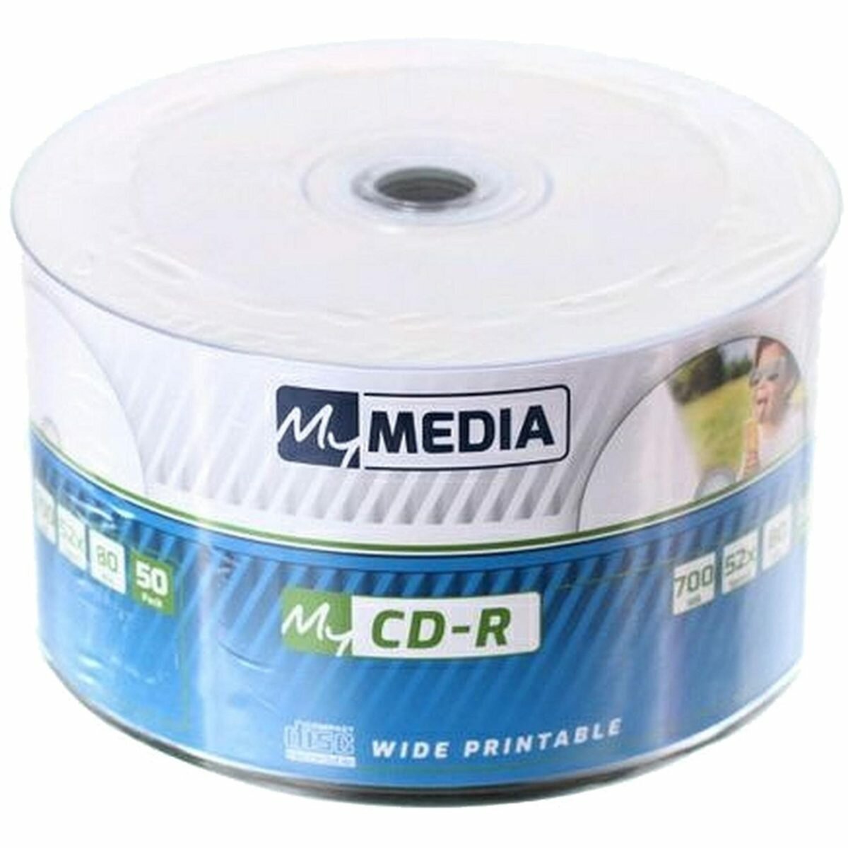 Оптический диск CD-R MyMedia 700Mb 52x, 50шт. Printable (69206) (1844887)