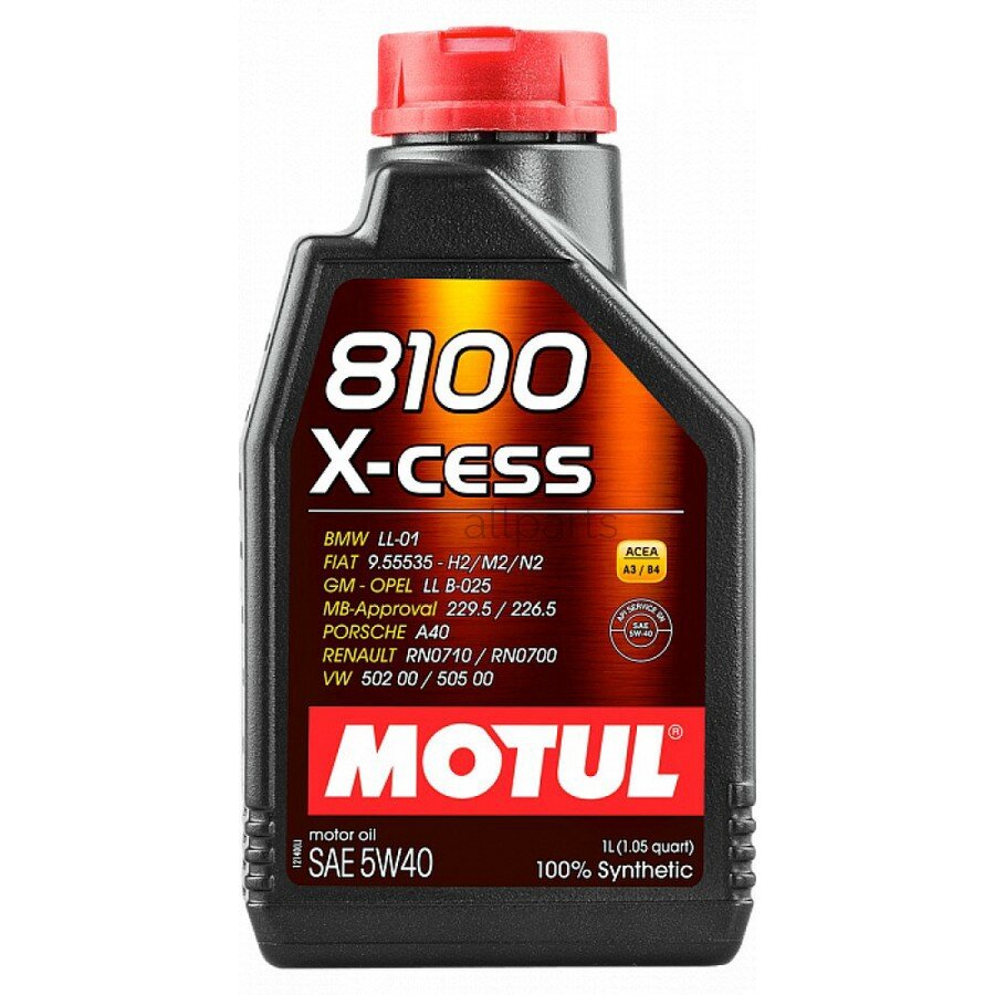MOTUL '102784 Motul 8100 X-CESS 5W40 1 л. оригинал