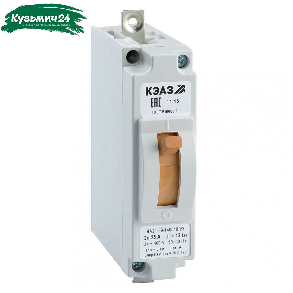 Выключатель автоматический КЭАЗ ВА21-29-120010-10А-12Iн-400AC-У3-АЭС, 101853