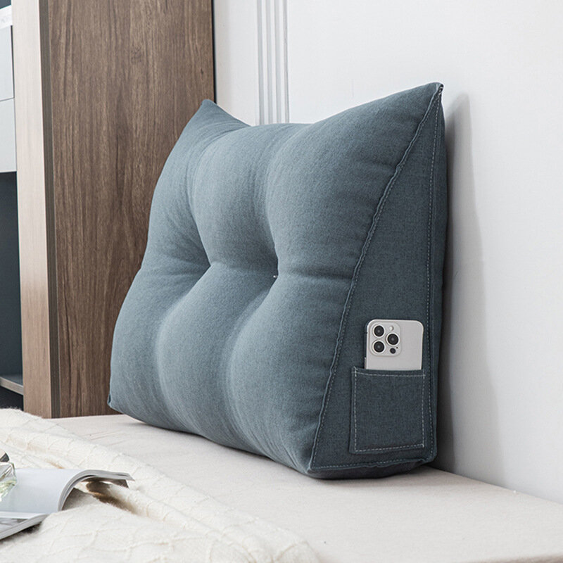 Треугольная подушка-спинка для кровати 2025: эргономичная подушка для изголовья, съемный чехол, мягкая поддержка спины для дивана и спальни (индивидуальный размер)