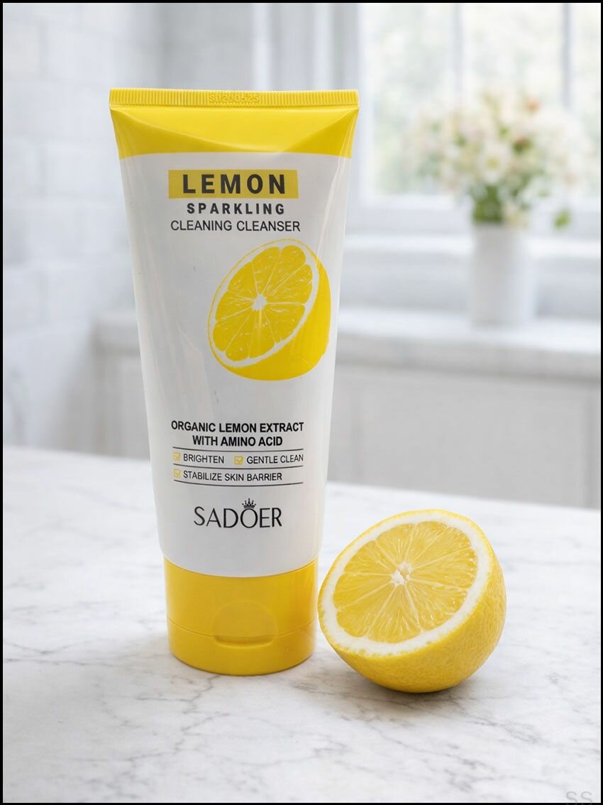Очищающая пенка для лица Sadoer Lemon Sparkling Cleaning Cleanser