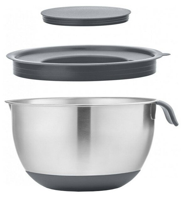 Миска для взбивания с ручкой и крышкой Home Chef 22см/2.5л — купить в ...