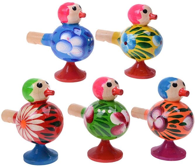 Свистулька Птичка окрашенная