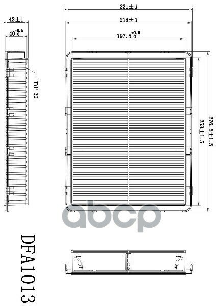Фильтр воздушный KIA K5, Optima 2015-/28113C1500 AMDFA333 LF1328 28113C1500 AMDFA333 LF1328 DOUBLE FORCE арт. DFA1013