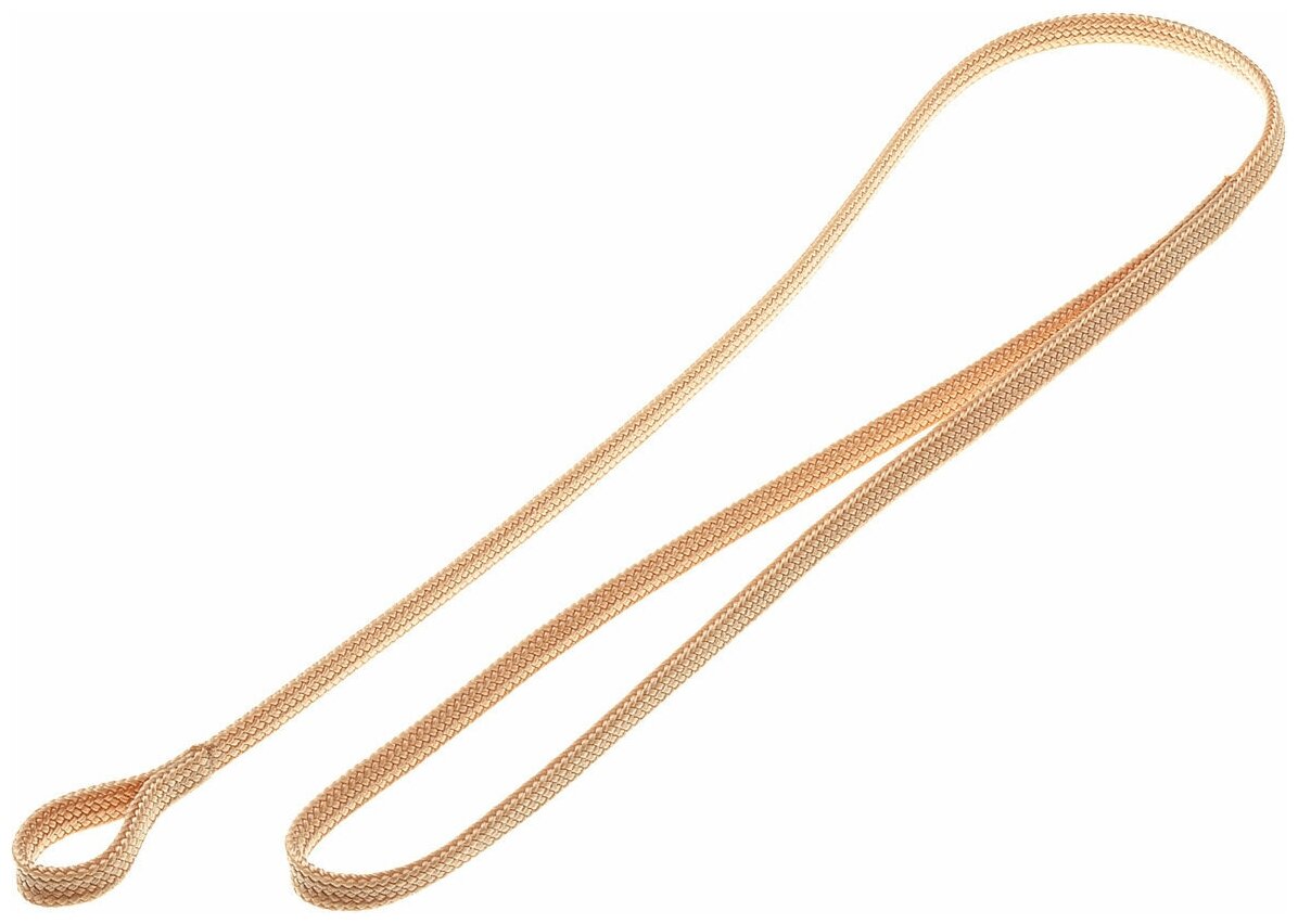 Поводок водилка затяжка с петлей для малых и средних пород собак и кошек, (ширина 5 мм), Zoo One, бежевый, длина 50 см