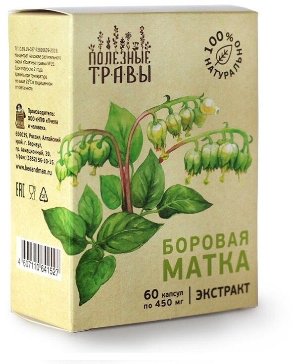 Боровая матка растительный экстракт №60 капс (Пчела и Человек)
