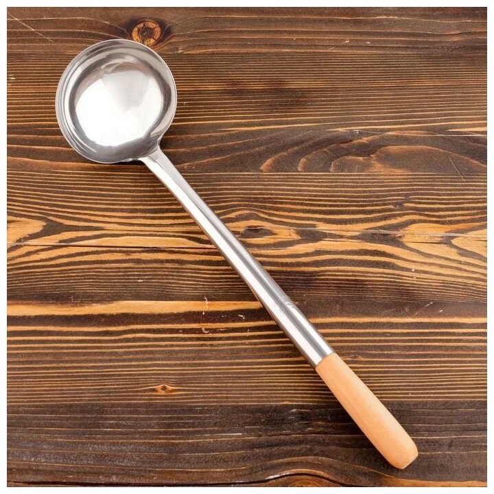 Поварешка для казана узбекская 46 см, светлая деревянная ручка