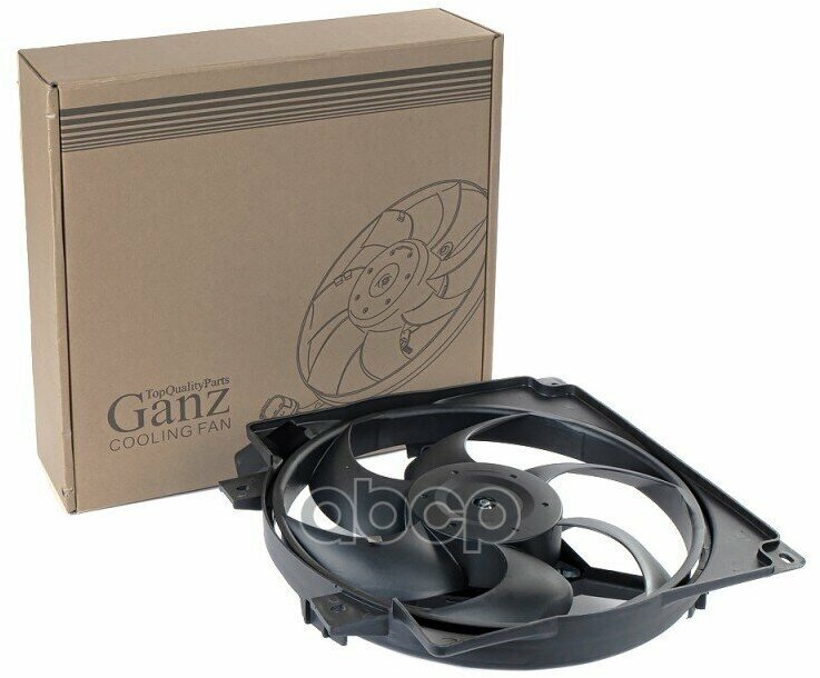 Электровентилятор радиатора основного (с кожухом без резистора) GANZ арт. GIC06254