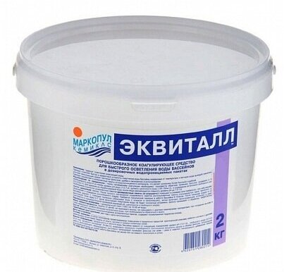 Средство чистящее Маркопул Кемиклс М544 эквиталл, 2кг ведро, таблетки, коагулянт (осветлитель) ударного действия