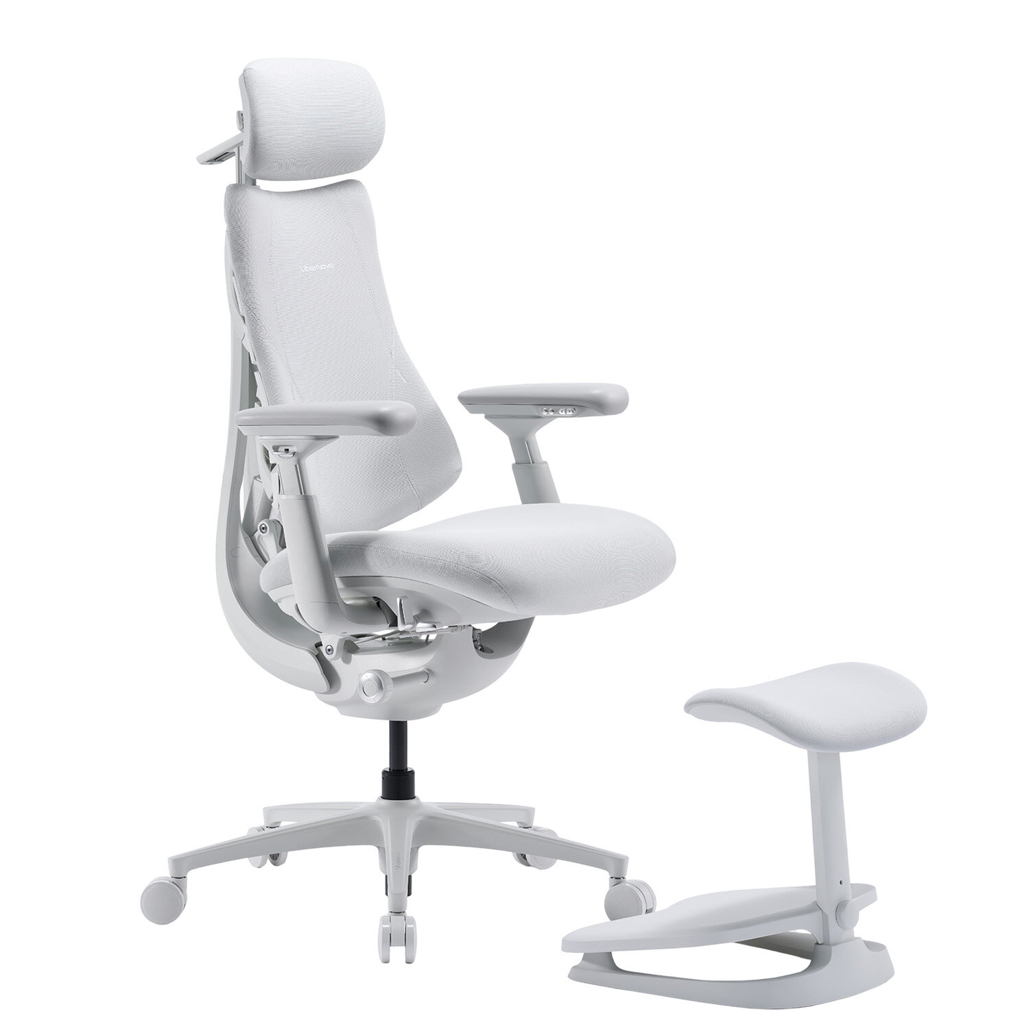 Эргономичное офисное кресло Libernovo Omni PRO с подставкой для ног, размер 48 см, Glacier