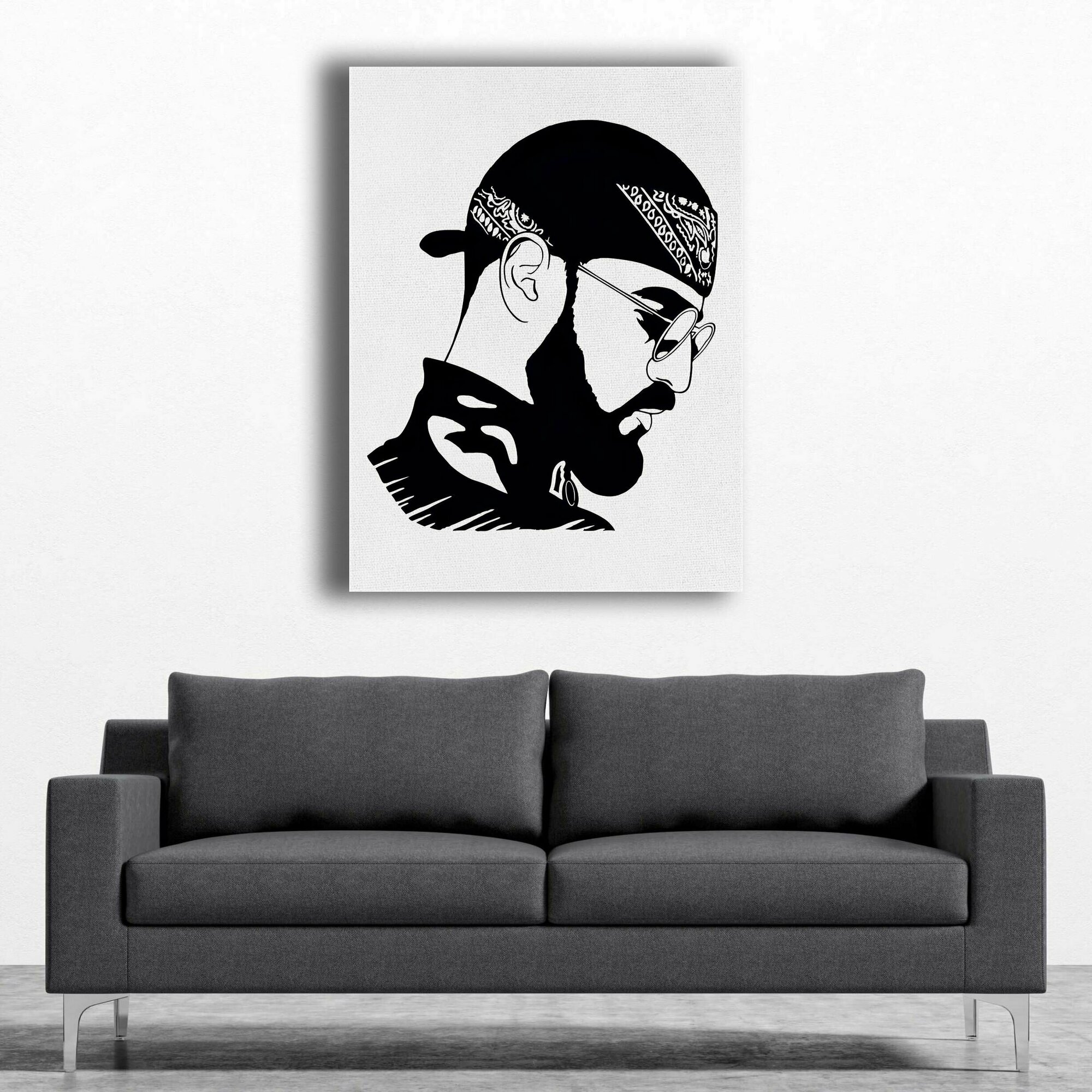 Интерьерная картина на холсте / MiyaGi / Andy Panda 40*60