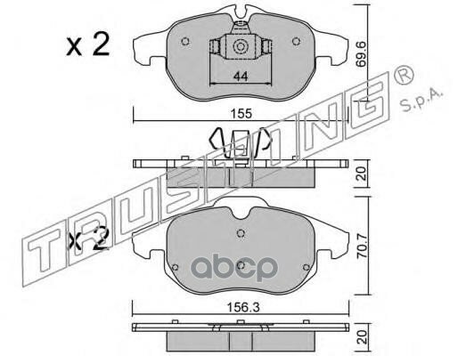 К-т дисков. тормоз. колодок OPEL Signum/Vectra C F Trusting арт. 5560