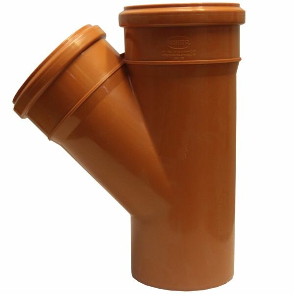 Тройник наружный d=160 мм, 45° двухраструбный