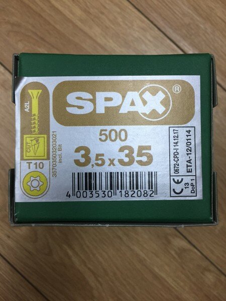 Саморезы Spax T-Star для массивных деревянных полов 3,5x35 мм 35703503203021