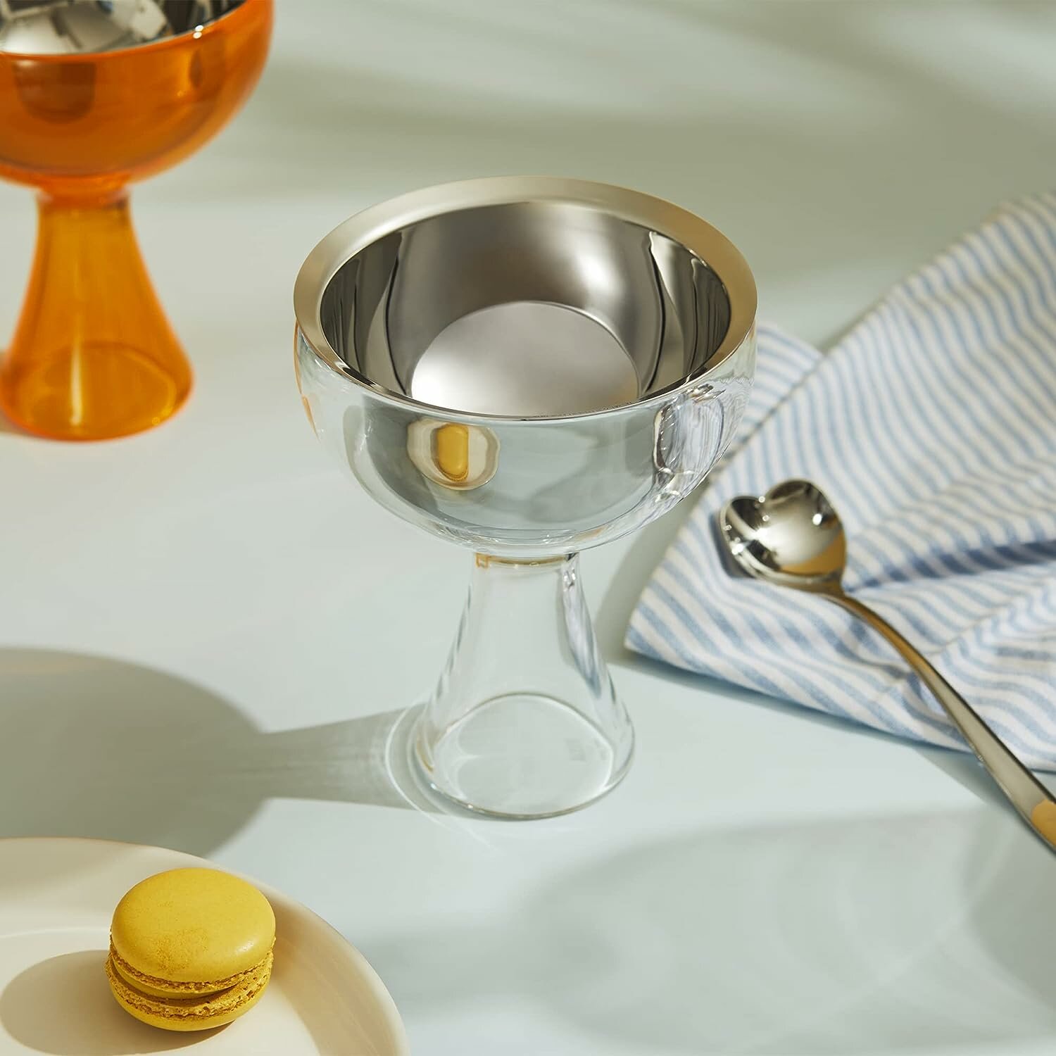 Креманка для мороженого + ложка ALESSI BIG LOVE, AMMI01S I, прозрачная