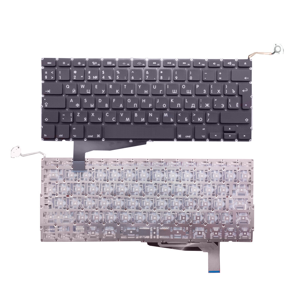 Клавиатура для ноутбука Apple MacBook A1286 Late 2008 черная, большой Enter