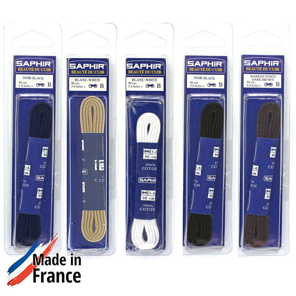 SAPHIR Шнурки 120 см. круглые тонкие 2,5 мм, цветные. (средне-коричневый (37))