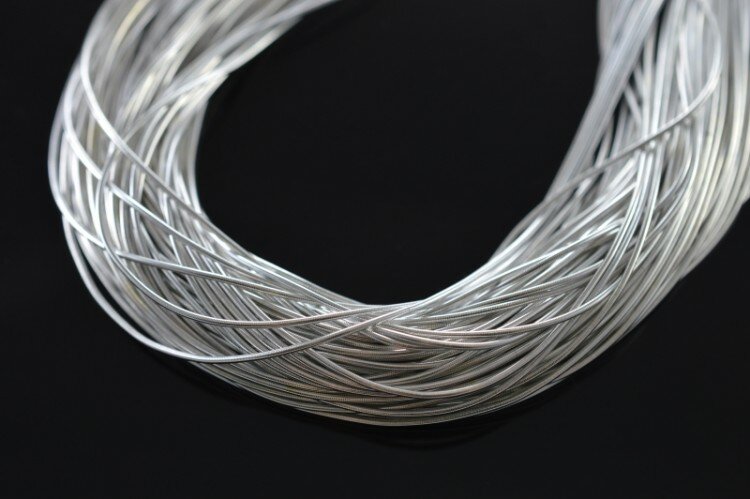 Канитель гладкая 1,0мм, цвет серебро, 49-003, 5г (около 2,8м)