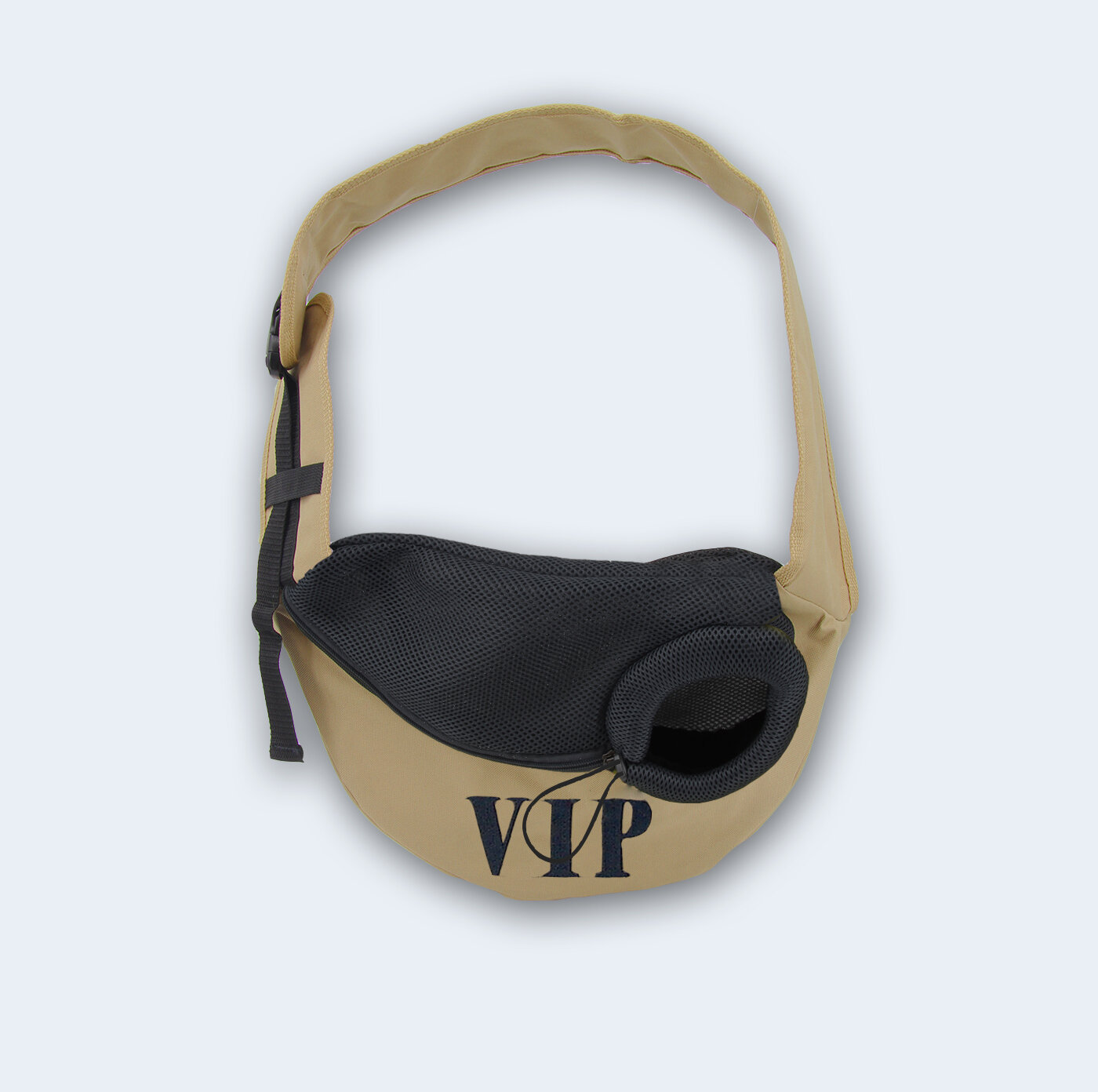 Слинг для животных Melenni Стандарт VIP XS бежевый/черная сетка, 33Х19Х9, см; Вес: 220 гр.