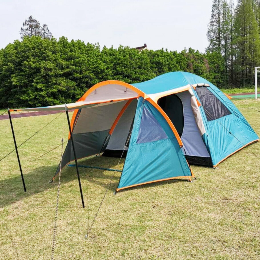 Палатка туристическая 3-х местная Mimir JWS016 с тамбуром и навесом на стойках