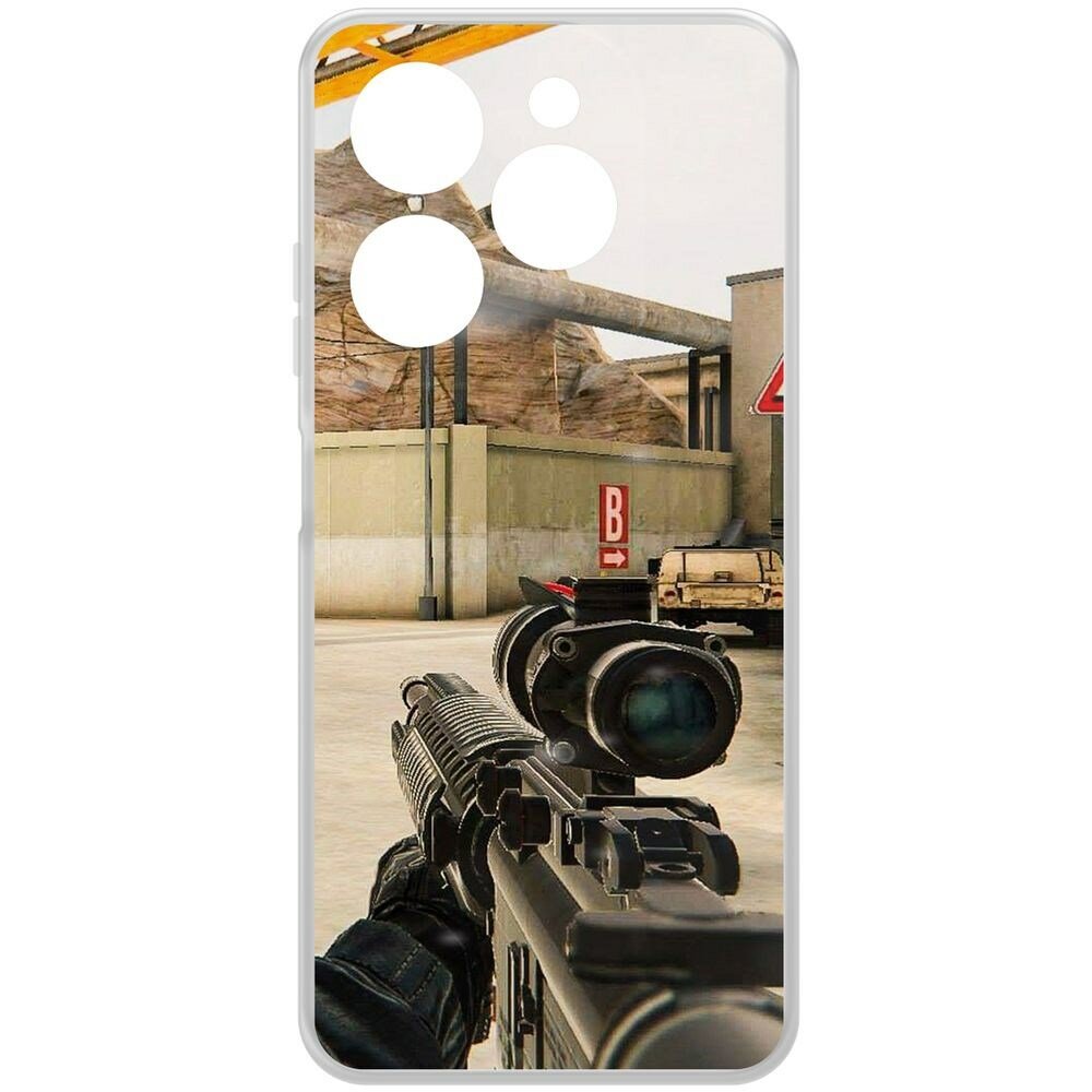 Чехол-накладка Krutoff Clear Case Cтандофф 2 (Standoff 2) - Оптика для INFINIX Hot 40i