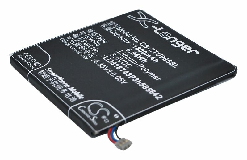 Аккумулятор Cameron Sino CS-ZTU985SL для ZTE Grand Era U985, V985