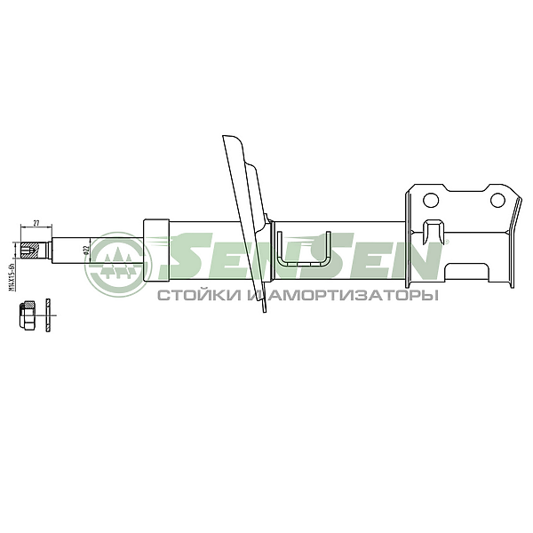 SENSEN 42140528 амортизатор передний мост правый / opel, Astra (Астра) , Zafira (Зафира) b (a05), Zafira (Зафира)