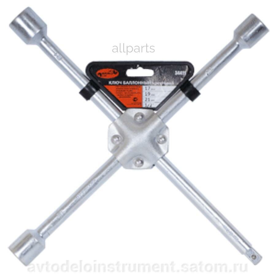 Автодело 34414 Ключ колёсный баллонный, крестовый, 14x17x19x22 мм, усиленный АвтоDело 34414