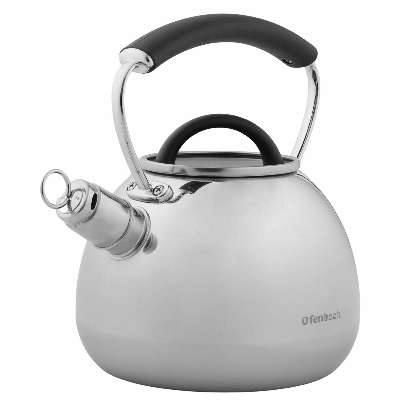 Чайник 2,5 л. из нержавеющей стали со свистком Ofenbach NB 100310 (серебристый)