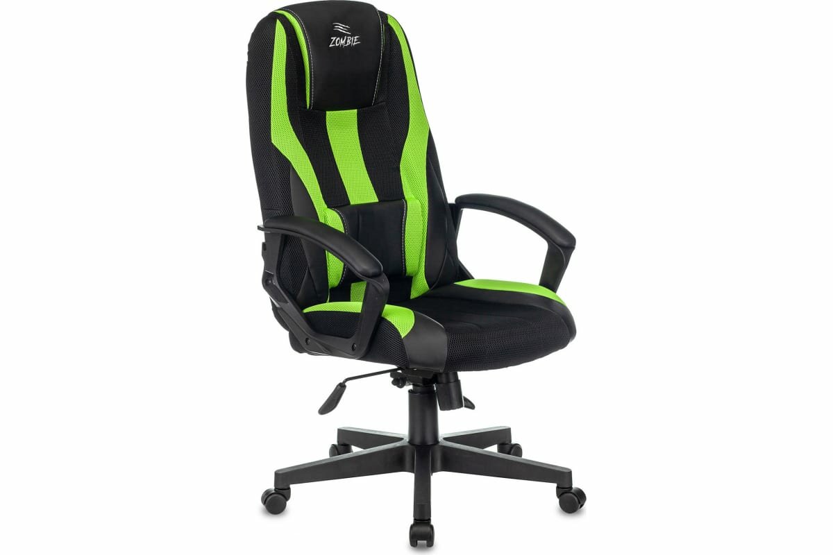 Кресло Zombie 9 черный/салатовый