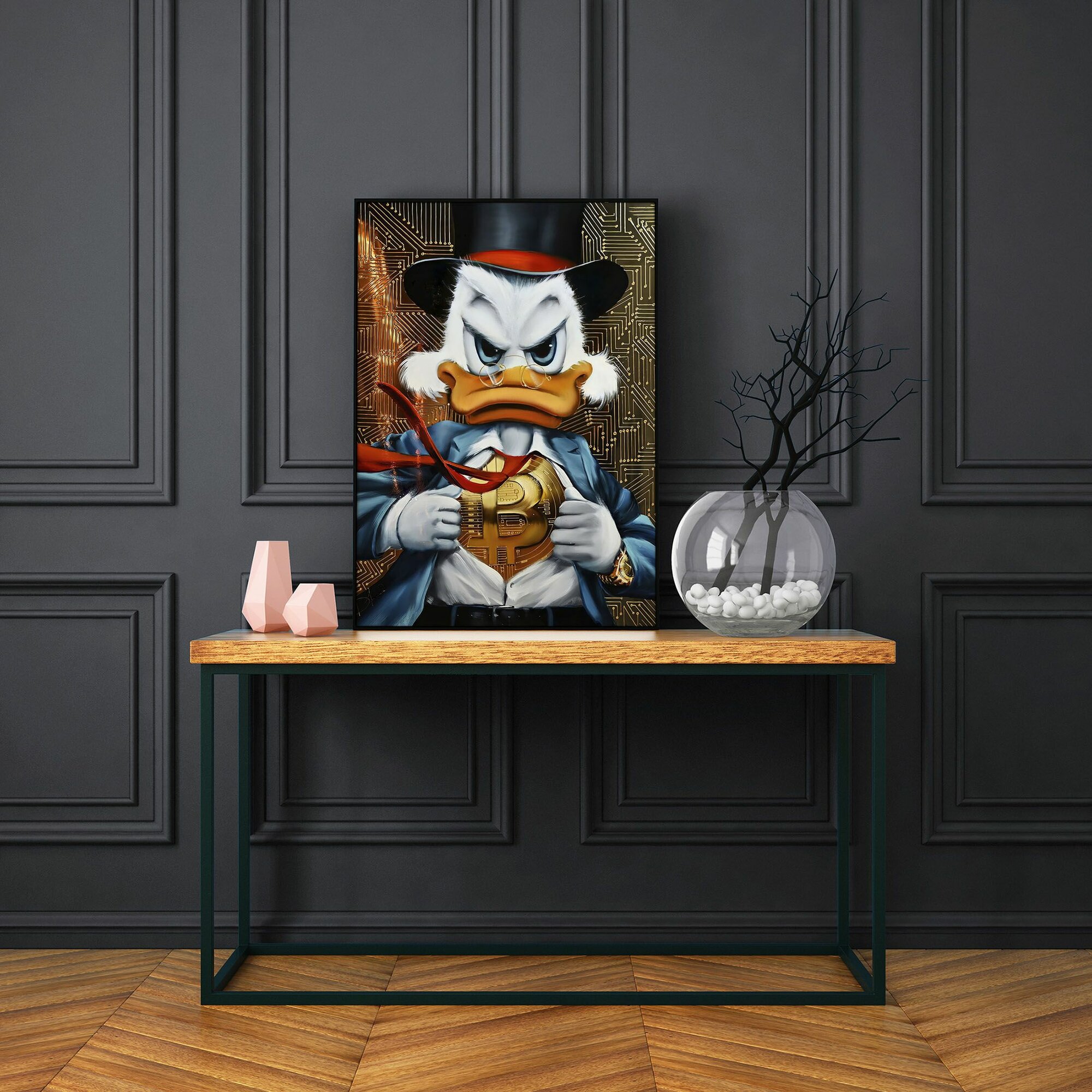 Картина "Скрудж макдак и биткоин" 50*70