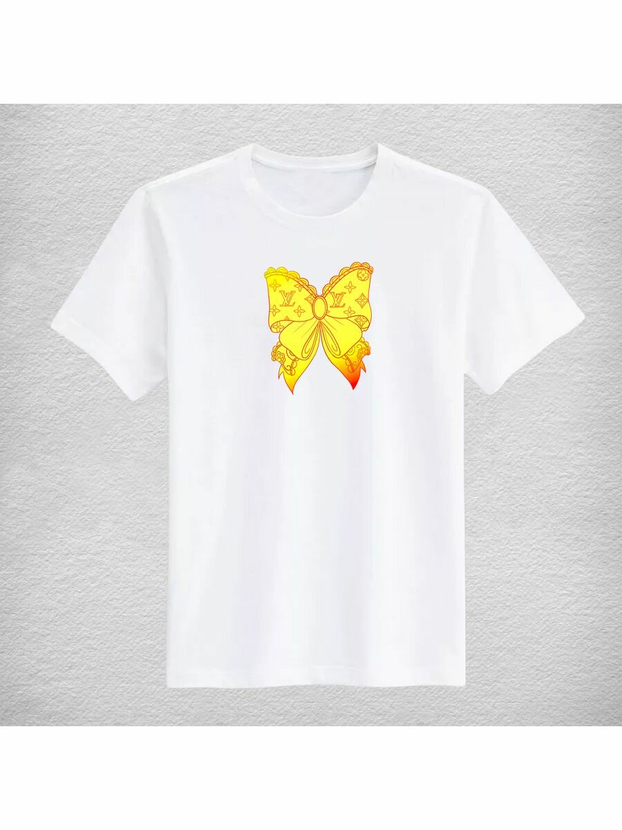 Футболка бантик желтый