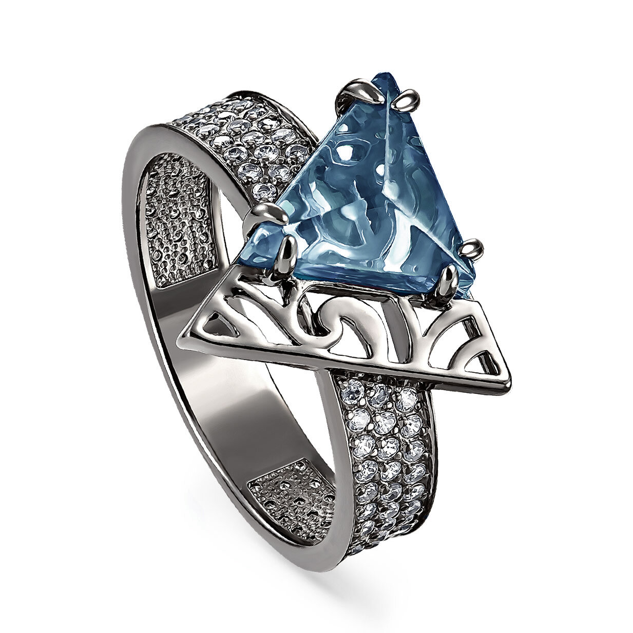 Кольцо тонкое, серебро, 925 проба, ситалл