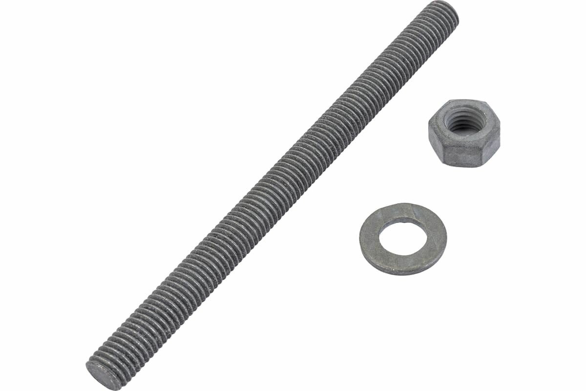 Анкерная шпилька Фиксар ФШ ТД 12х160 с покрытием ТДЦ в комплекте с гайкой и шайбой 25 шт 609212160/25