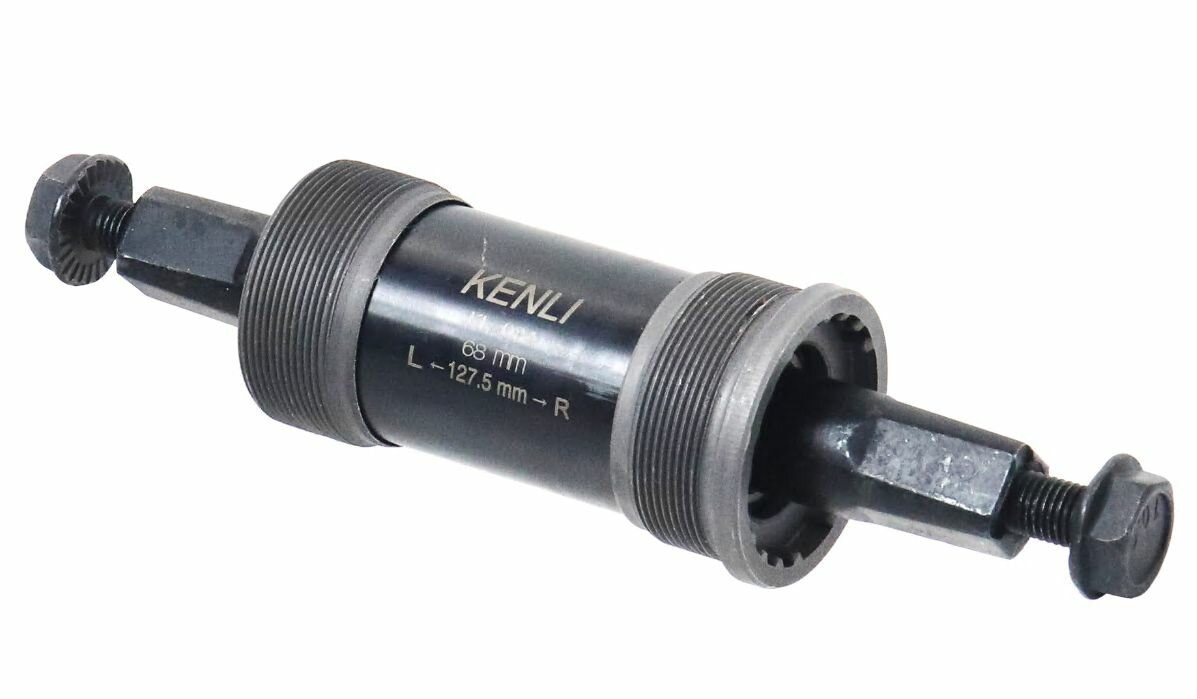 Каретка KENLI MTB BC 1.37"X24T, 68/127,5 мм (стальные чашки, стальной корпус)