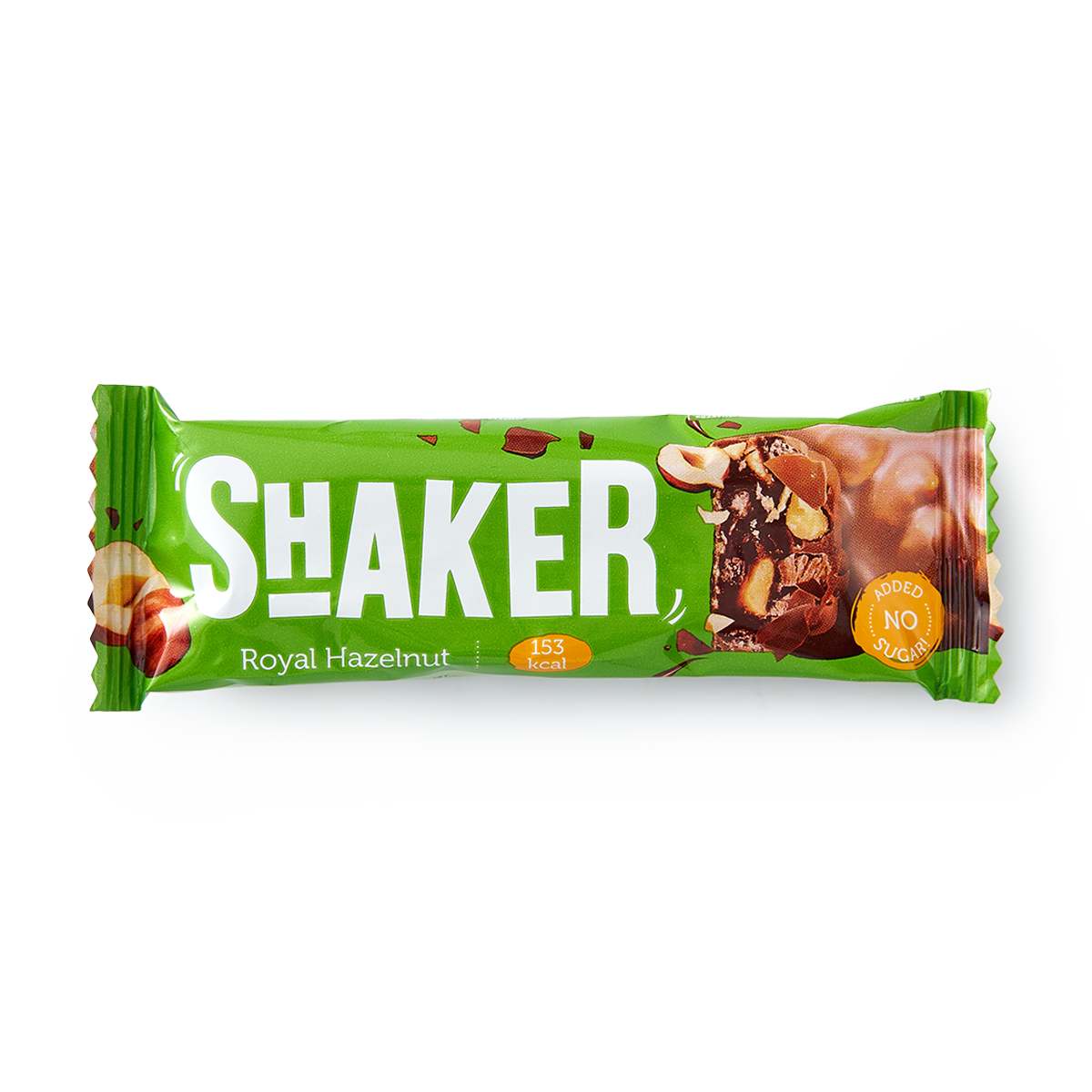 Батончик низкоуглеводный FitnesShock Shaker фундук, без добавления сахара
