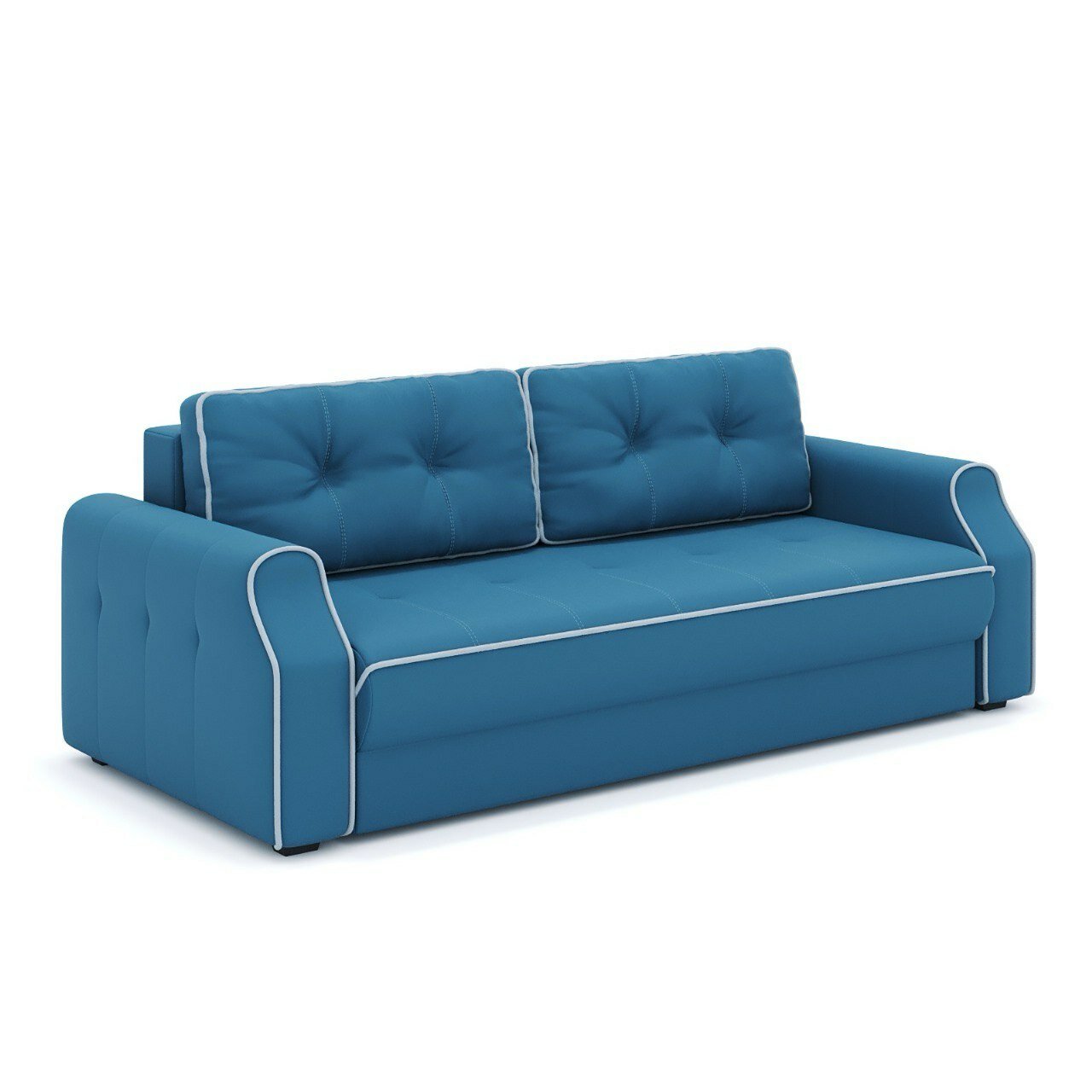 Раскладной диван еврокнижка от Фишера голубой велюр 235х101х89 см