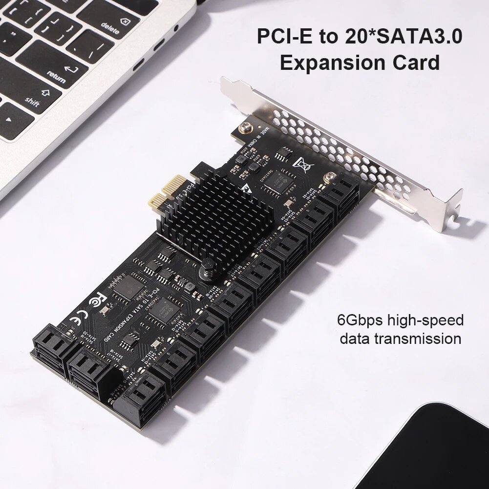 PCIe SATA 3.0 контроллер 20 портов
