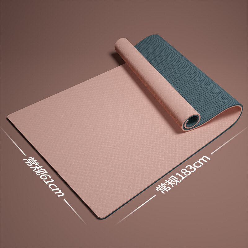 ⭐Коврик для йоги TPE, утолщенный коврик для йоги, коврик для танцев, домашний коврик для прыжков, нескользящий коврик для фитнеса⭐